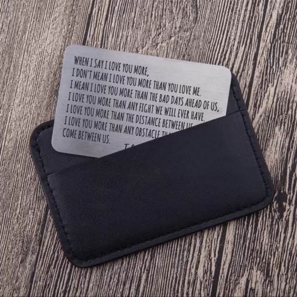 Art | Metal Wallet Card Love Reminder | Poshmark